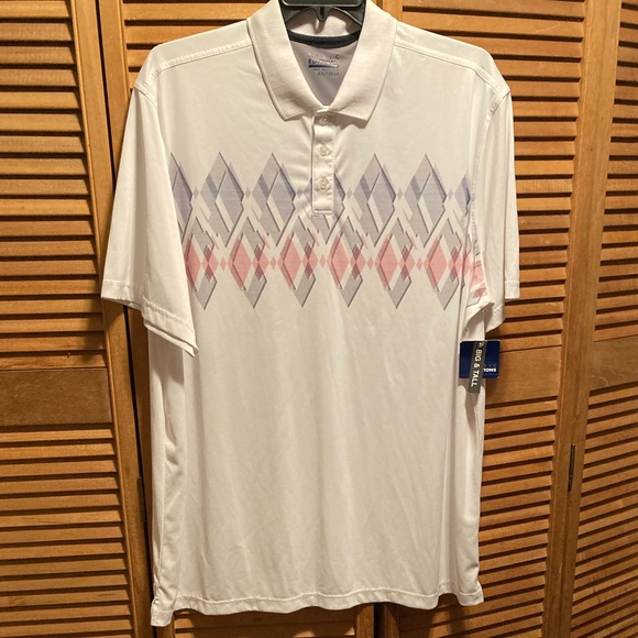 Basic Editions | Shirts | Basic Edition White Performance Polo Shirt | Poshmark